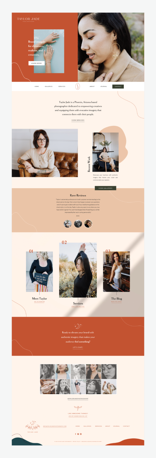 Vibrant and Sophisticated Brand and Showit Website for Taylor Jade ...